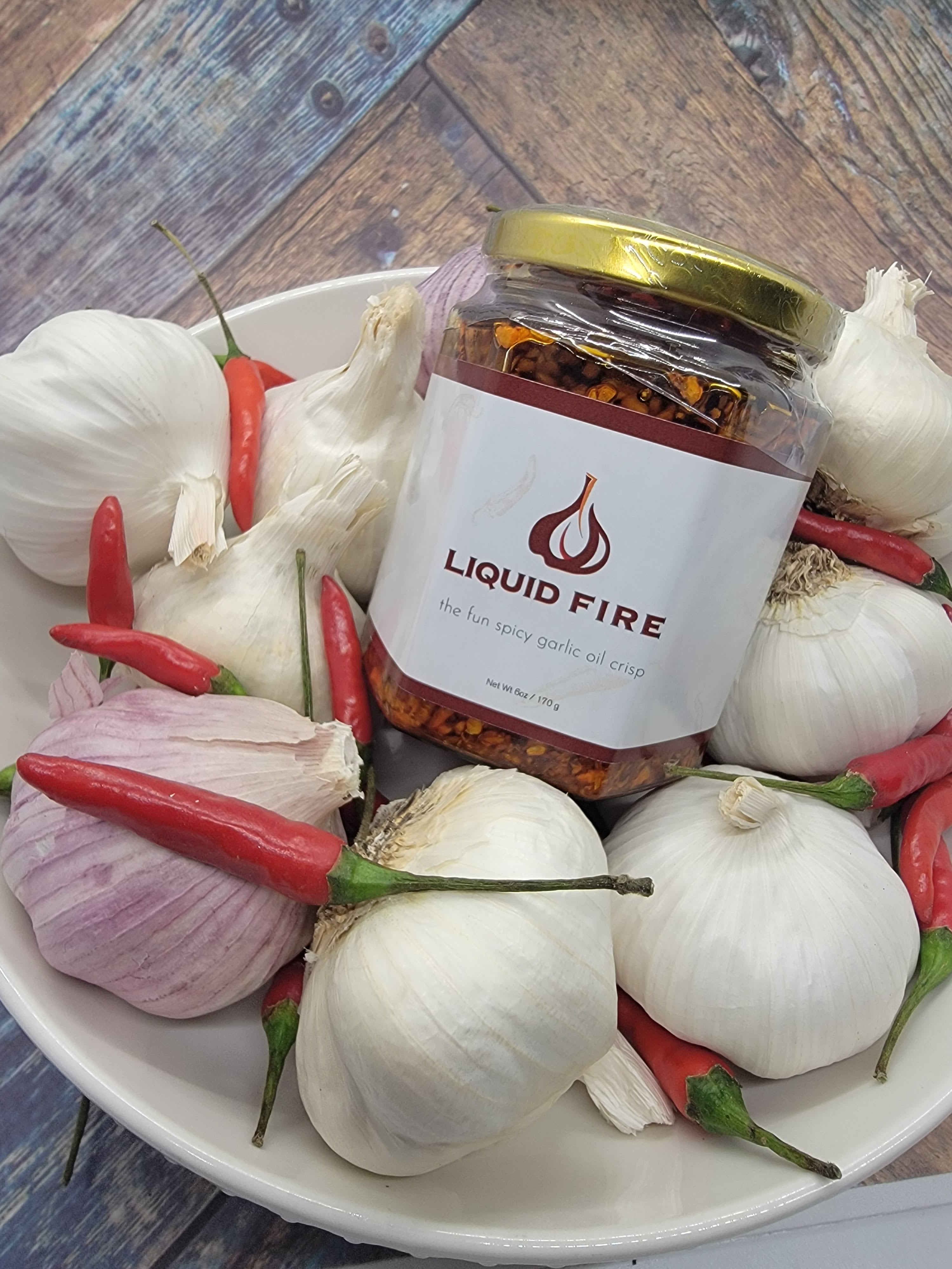 Liquid Fire 6oz - Home made garlic crisp